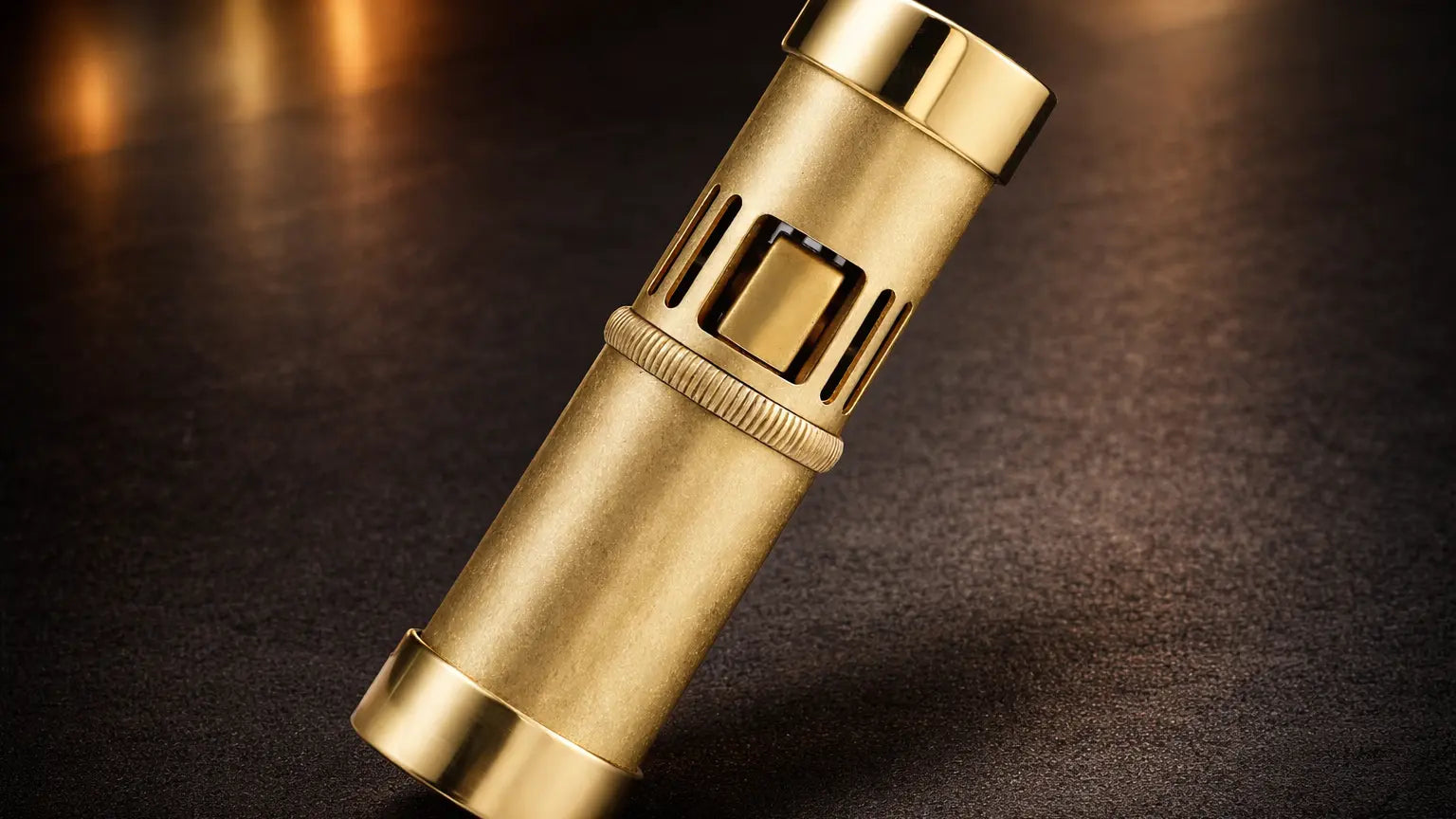 Blaze Capsule Brass Lighter | Compact Refillable Fluid EDC Lighter ...