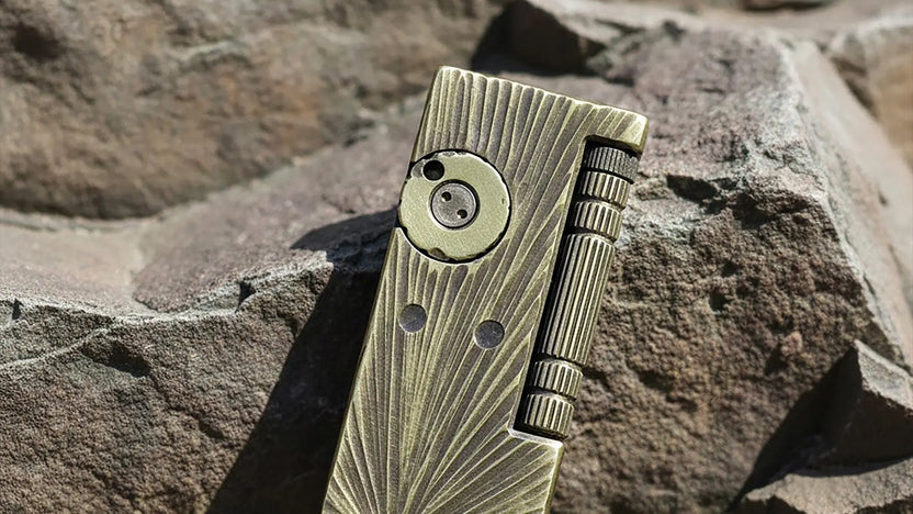 What Is a Meteorite Crater Lighter? Side Slide Design, Brass Body ...