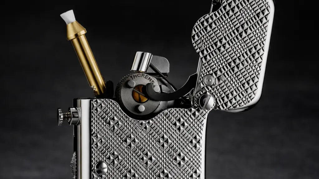 Single Claw TELEFLAM Plum Pattern Lighter – Mechanical Fluid Ignition ...