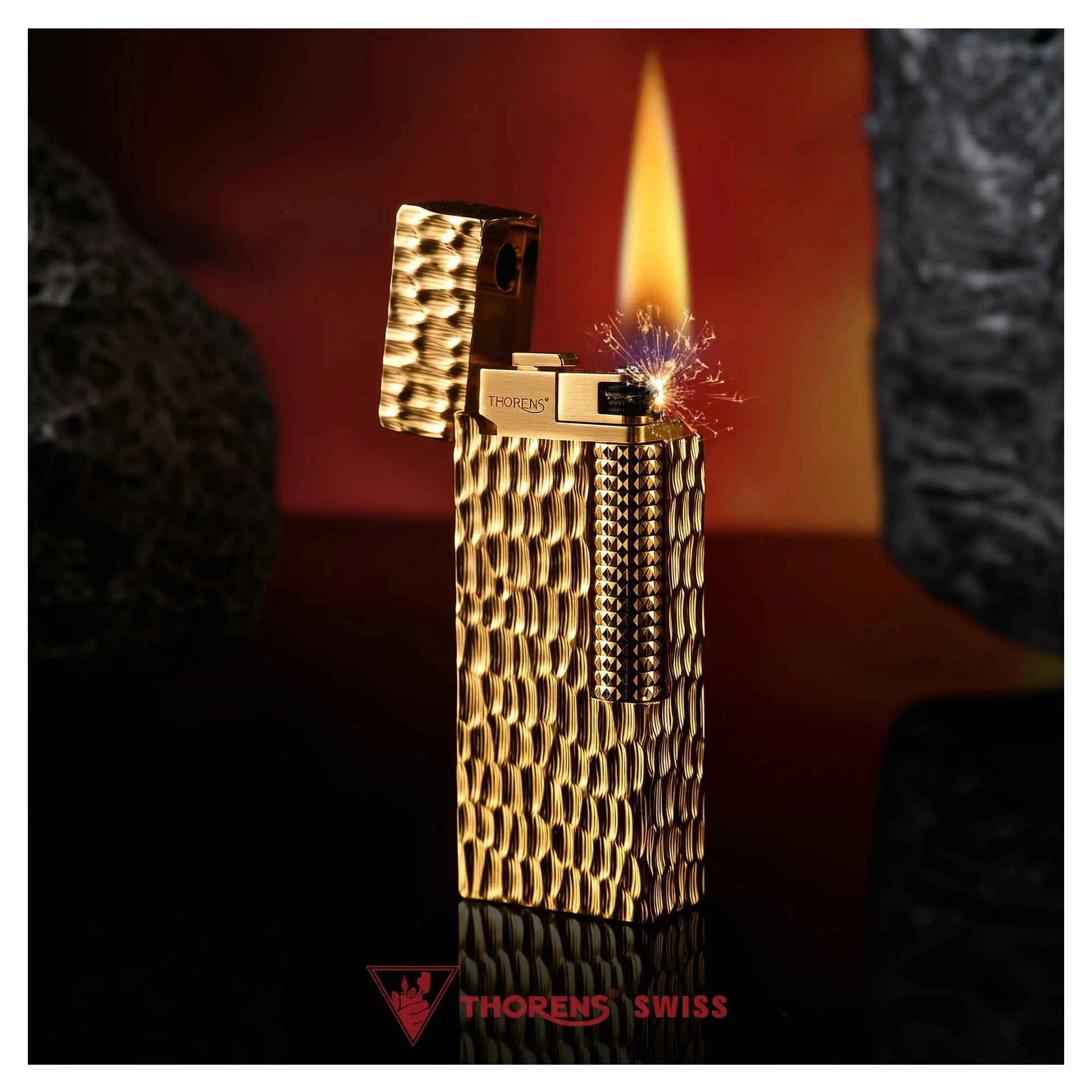2025 Side Slip Narrow Lighter - Golden Crater｜Brass Kerosene ...