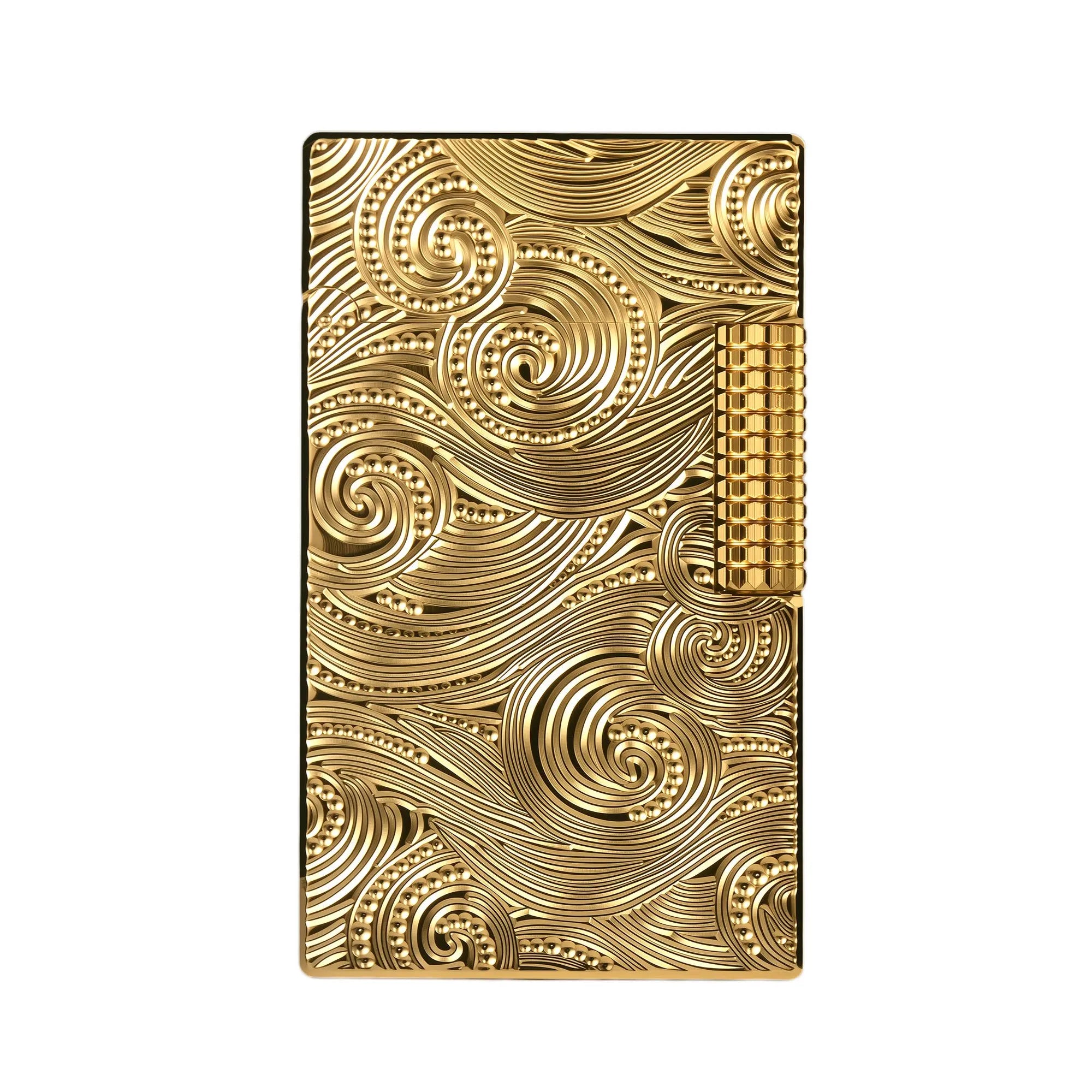 Vortex Engraved Lighter (Gold) – Signature “Ding” – THORENS Lighter ...