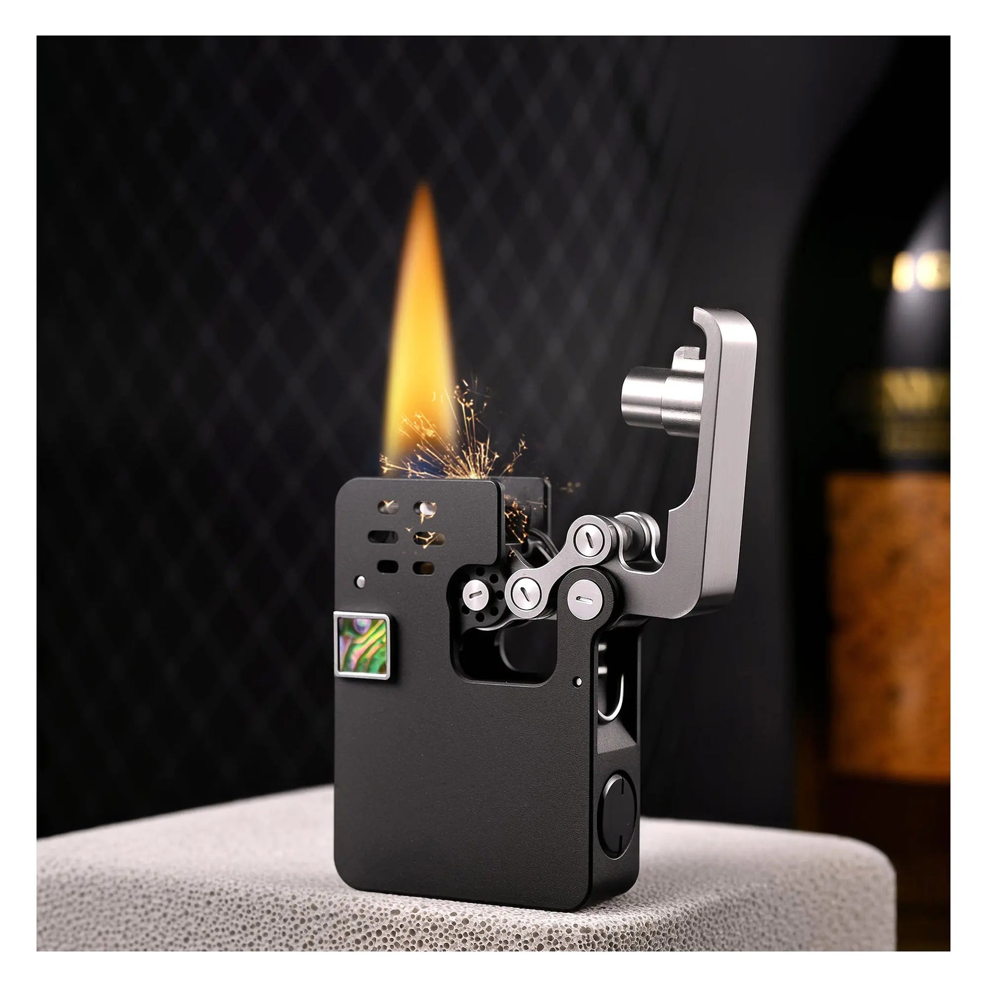 2025 Ejection Lighter - Hollowing Machine Black｜Futuristic Kerosene ...