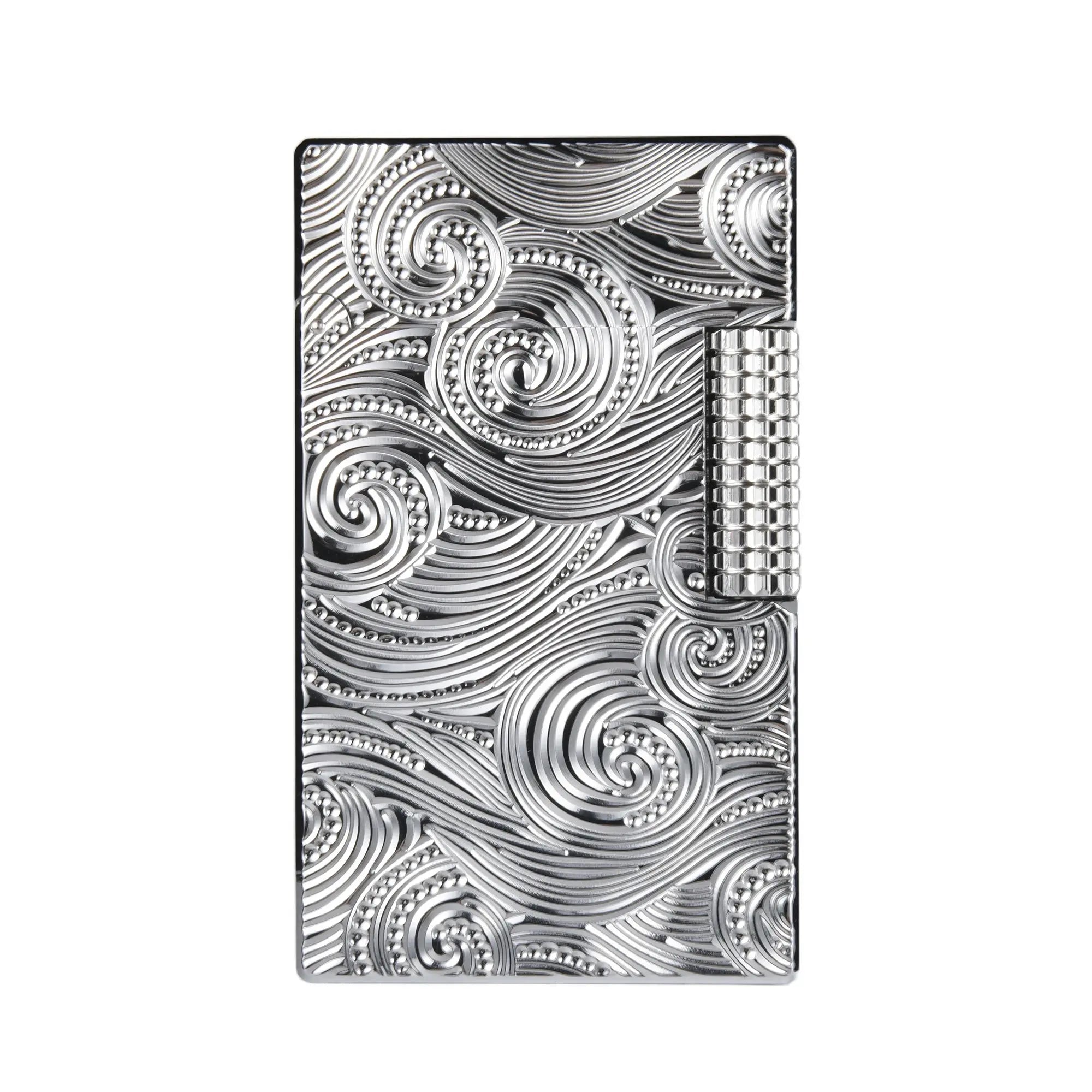 Vortex Engraved Lighter (Silver) – Signature “Ding” – THORENS Lighter ...