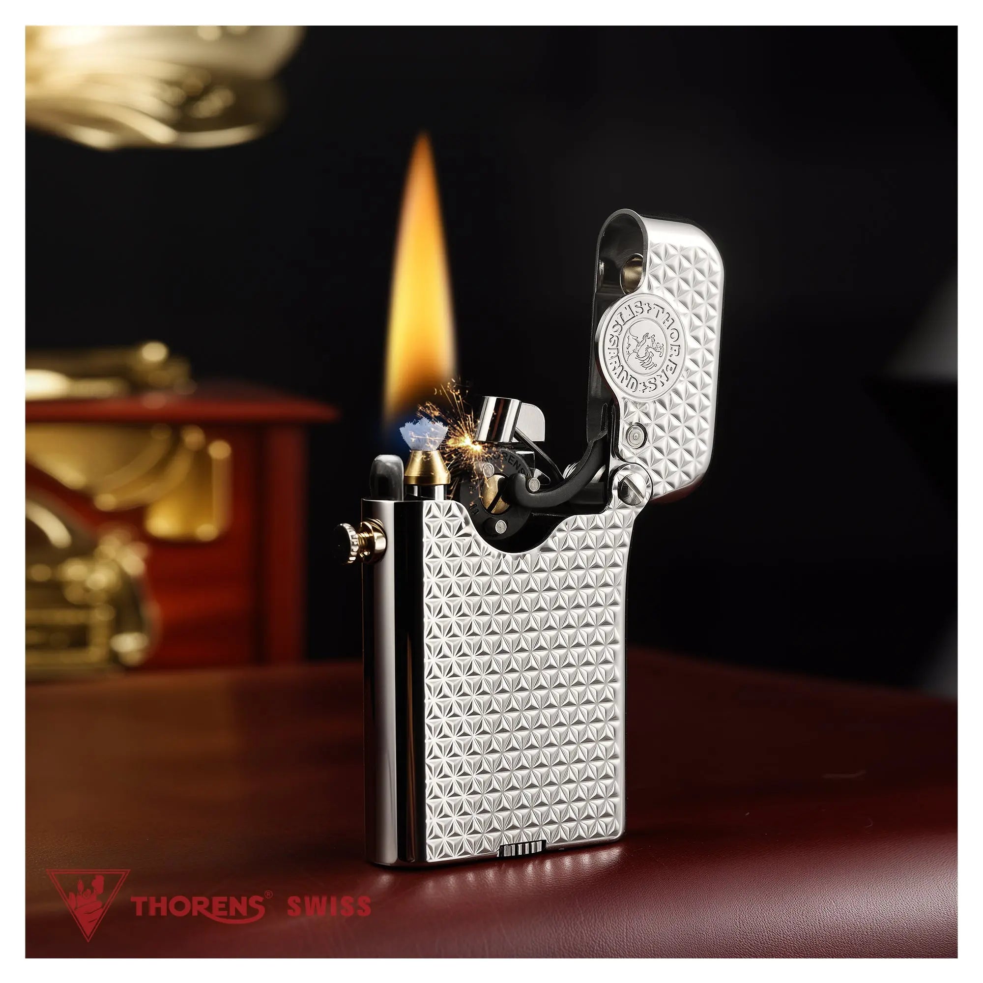 Gen 3 Single Claw Silver Lighter｜Diamond Grid Brass Collectible ...