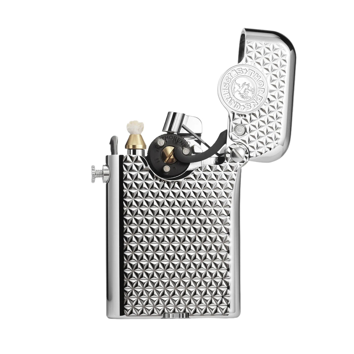 Gen 3 Single Claw Silver Lighter｜Diamond Grid Brass Collectible ...