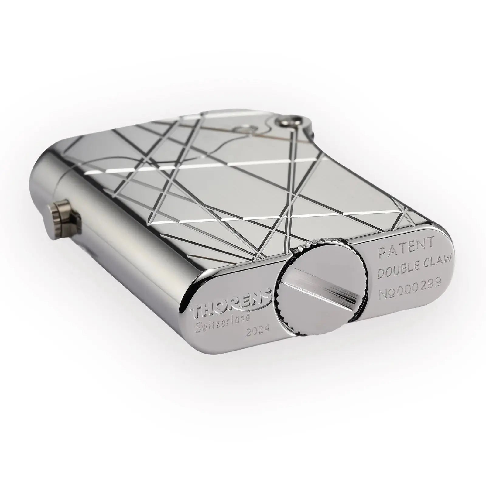 Gen 3 Single Claw Silver Lighter｜Modern Grid Brass Collectible ...