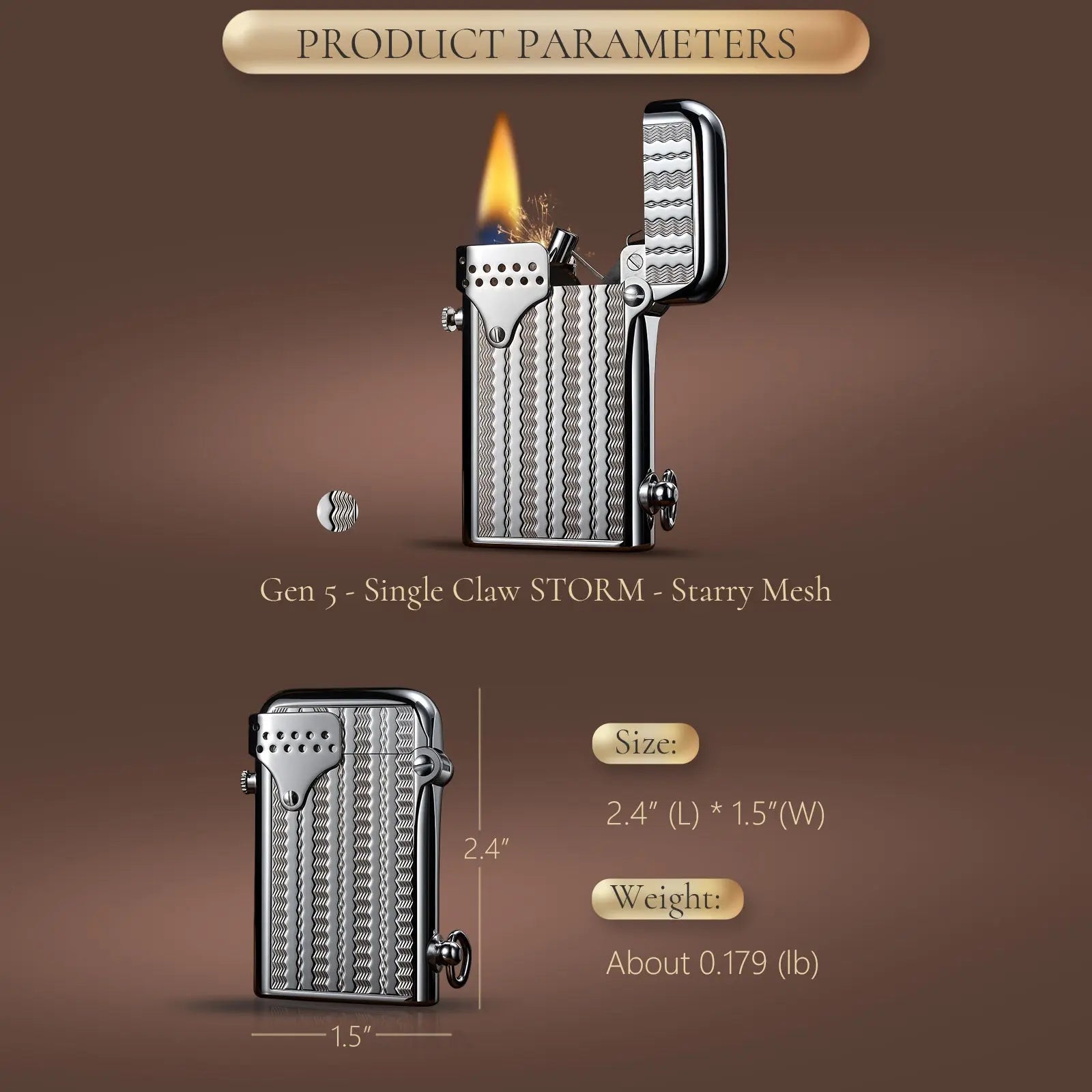 Gen 6 Double Claw STORM Wave Reflection Lighter｜Windproof Collectible ...