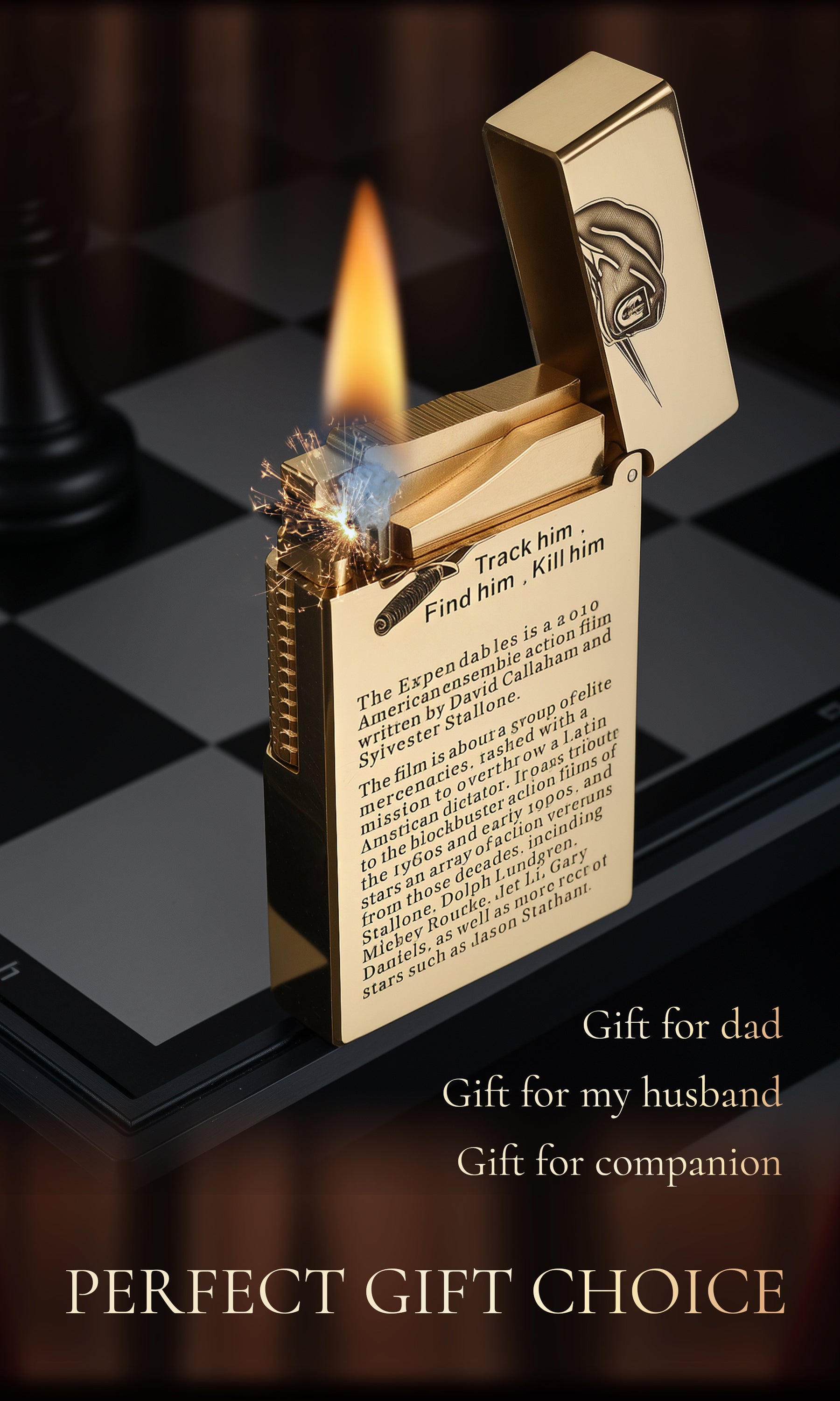 Side Slip - Etched Lighter, Practical & High Quality Brass Lighter ...