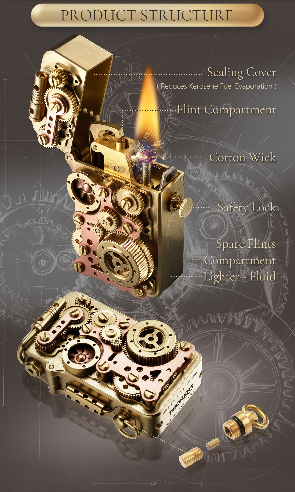 Steampunk lighter, Practical & Collectible, Adds Luxury to Life ...