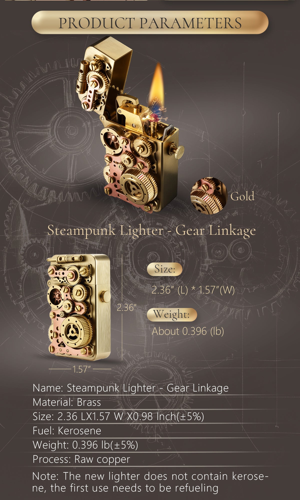 Steampunk lighter, Practical & Collectible, Adds Luxury to Life ...