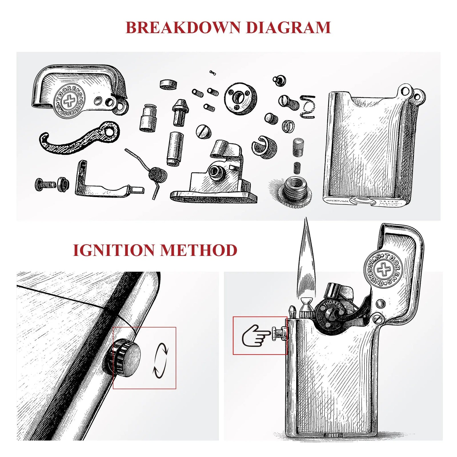 Gen 3 Single Claw Glossy Silver Lighter｜Brass Kerosene Collectible ...