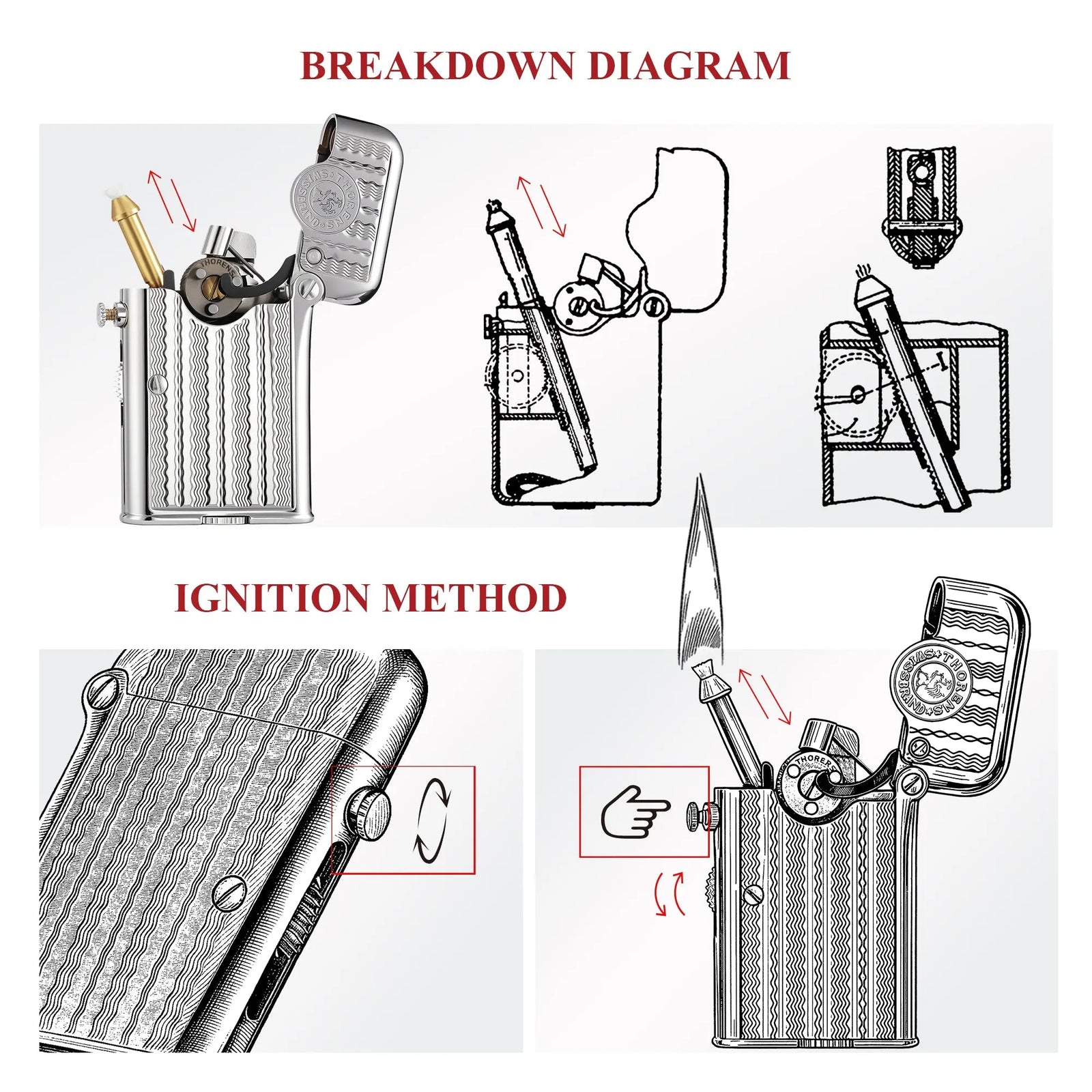 TELEFLAM Single Claw Refillable EDC Pipe Lighter Collectible Gift ...